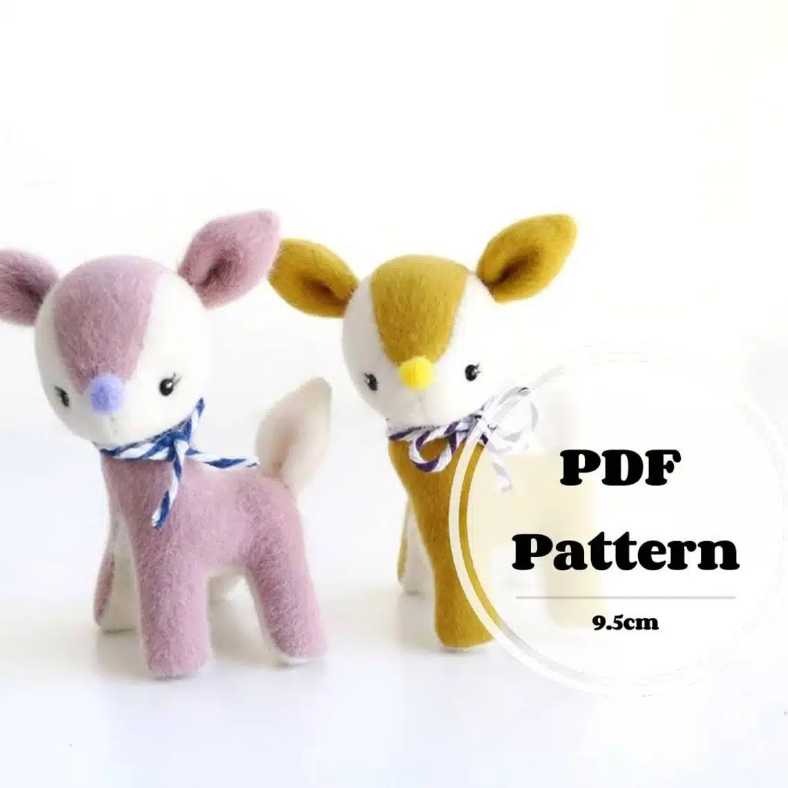 Retro deer sewing pattern - Teddy Supplies